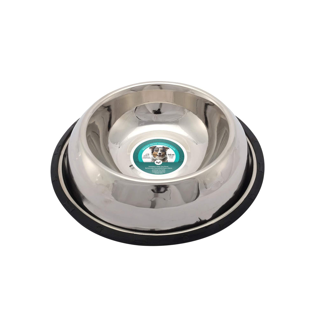 Dogit Stainless Steel Non Spill Dog Dish - Large - 32oz