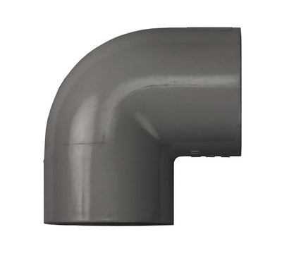 PVC 90 Degree Elbow Schedule 80 - 3/4 Inch Grey